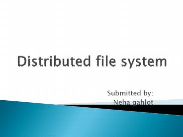 distributed file system presentation | free to download
