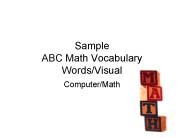 PPT – Math Vocabulary Words PowerPoint presentation | free to view - id ...