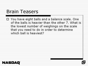 Brain Teasers presentation | free to download