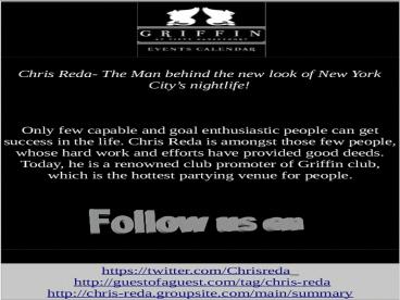 PPT – Chris Reda- The Man behind the new look of New York City’s ...