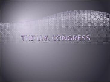 The U.S. congress presentation | free to download