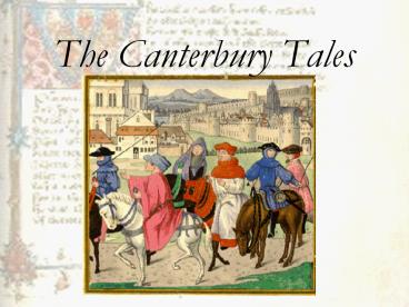 The Canterbury Tales presentation | free to view