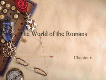 PPT – The World of the Romans PowerPoint presentation | free to ...