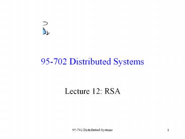 Lecture 12: RSA presentation | free to download