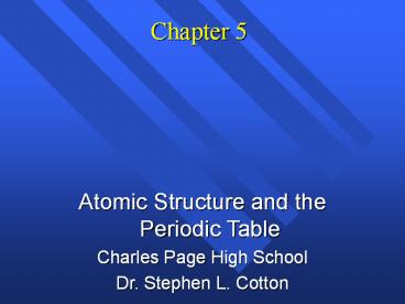 Atomic Structure and the Periodic Table presentation | free to download