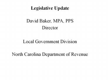 PPT – Legislative Update PowerPoint presentation | free to download ...