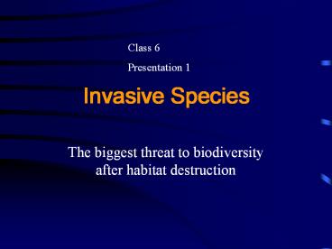 Invasive Species presentation | free to view
