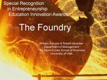 The Foundry presentation | free to view