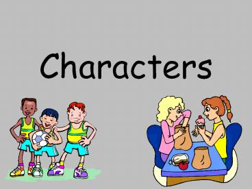 Characters presentation | free to download