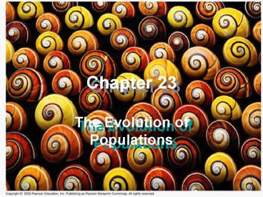 PPT – The Evolution of Populations PowerPoint presentation | free to ...
