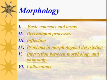 PPT – Morphology PowerPoint presentation | free to download - id ...