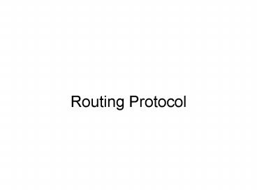 Routing Protocol presentation | free to view