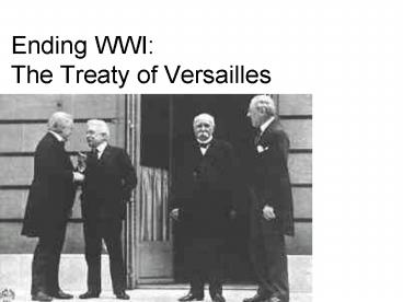 Ending WWI: The Treaty of Versailles presentation | free to view