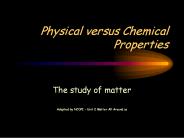 Physical and Chemical Properties presentation | free to view