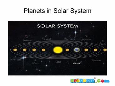 Solar System and Planets for Kindergarten Childrens presentation | free ...