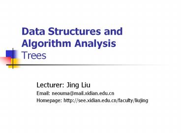 PPT – Data Structures and Algorithm Analysis Trees PowerPoint ...