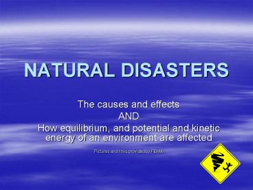 NATURAL DISASTERS presentation | free to view