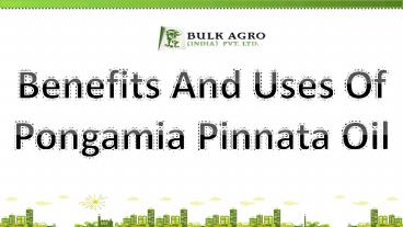 Benefits And Uses Of Pongamia Pinnata Oil presentation | free to download