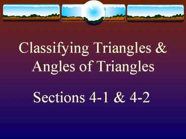 Classifying Triangles presentation | free to download