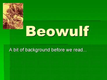 Beowulf presentation | free to view