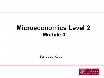 Microeconomics Level 2 presentation | free to download
