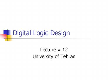 Digital Logic Design presentation | free to view
