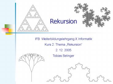 Rekursion presentation | free to download