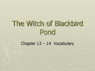 The Witch of Blackbird Pond presentation | free to download