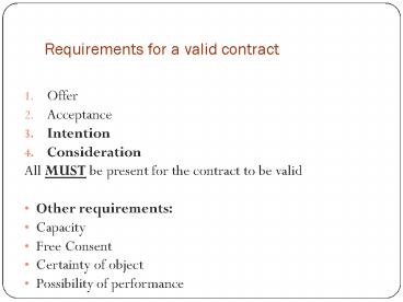 Valid Contract