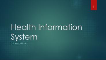 Health Information System presentation | free to view