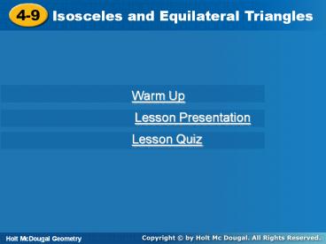 PPT – Isosceles and Equilateral Triangles PowerPoint presentation ...