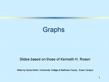 Discrete Mathematics and Its Applications, 4th Ed. K. H. Rosen: Graphs ...