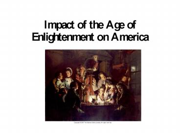 Impact of the Age of Enlightenment on America presentation | free to ...