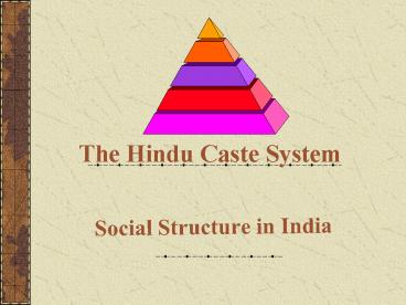PPT – Social Structure in India PowerPoint presentation | free to ...