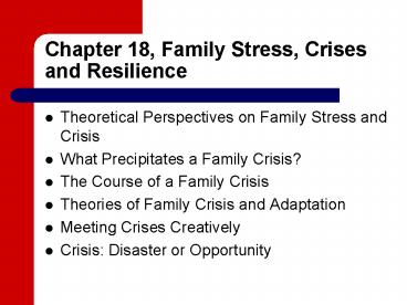 PPT – Chapter 18, Family Stress, Crises and Resilience PowerPoint ...