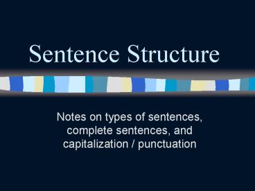 Sentence Structure presentation | free to download