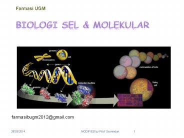 PENGENALAN BIOLOGI MOLEKULER presentation | free to download