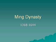 PPT – The Ming Dynasty, PowerPoint presentation | free to view - id ...
