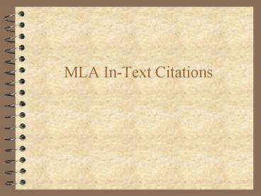MLA In-Text Citations presentation | free to download