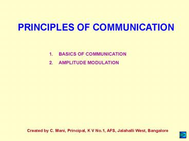 PRINCIPLES OF COMMUNICATION presentation | free to view