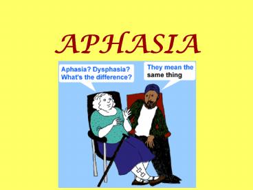 APHASIA presentation | free to download
