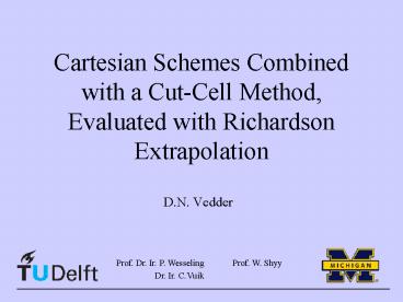 Cartesian Schemes Combined with a Cut-Cell Method, Evaluated with ...