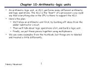 PPT – ARITHMETIC AND LOGIC UNIT DESIGN (ALU) PowerPoint presentation ...