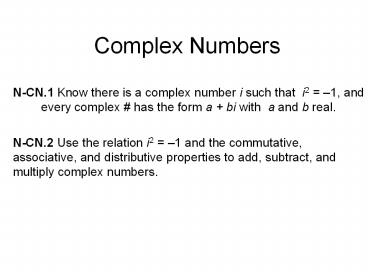 complex numbers presentation | free to download