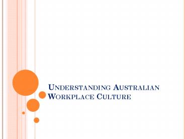 Understanding Australian Workplace Culture presentation | free to view