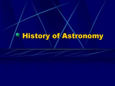History of Astronomy presentation | free to download