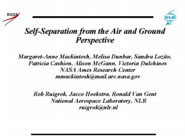 PPT – Self-Separation from the Air and Ground Perspective PowerPoint ...