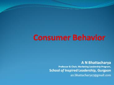 PPT – THEORIES OF Consumer Behavior PowerPoint presentation | free to ...