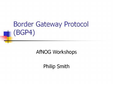 PPT – Border Gateway Protocol (BGP4) PowerPoint presentation | free to ...