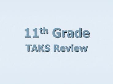 11th Grade presentation | free to download